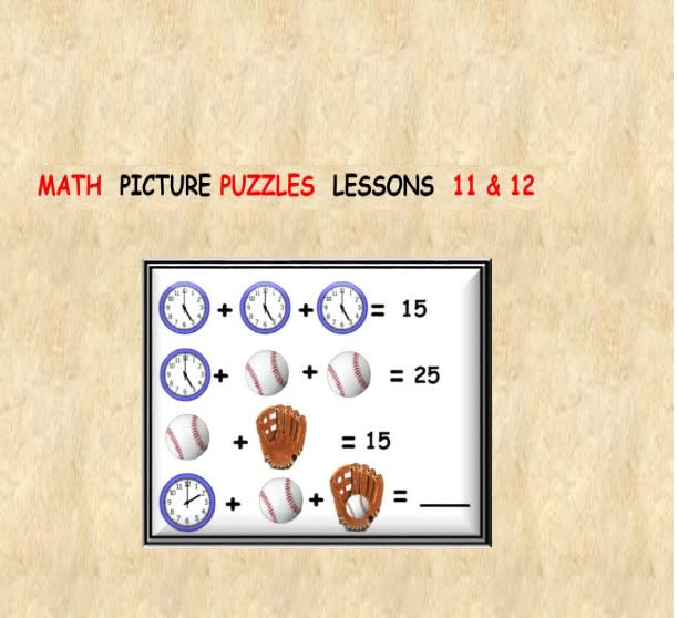 MATH PICTURE PUZZLES LESSON 11 & 12