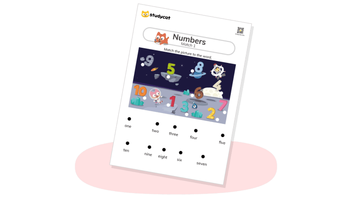 Numbers 1-10 match 1 downloadable worksheet | Fun English printables ...