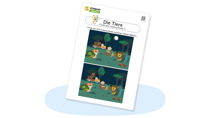 German animal vocabulary spot the difference worksheet #2 | Fun German ...