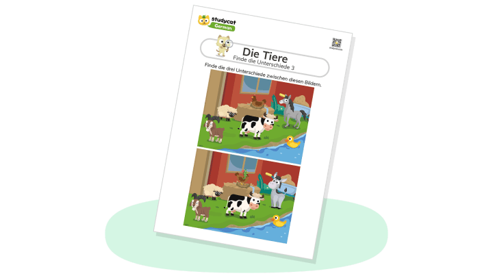 German animal vocabulary spot the difference worksheet #3 | Fun German ...