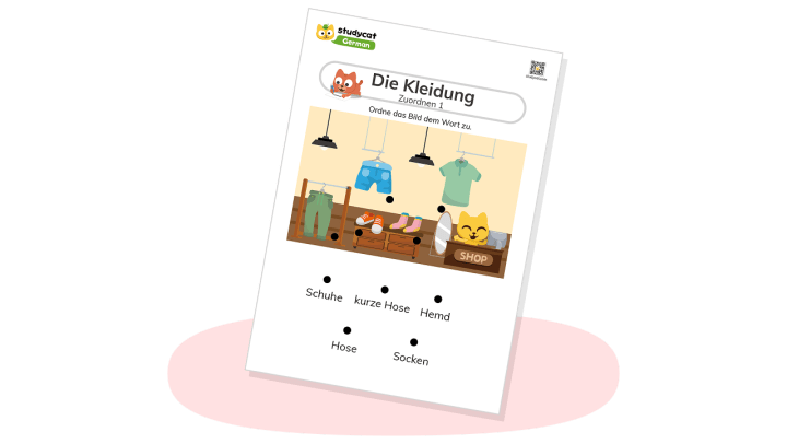 German clothing vocabulary matching worksheet #1 | Learn German with ...