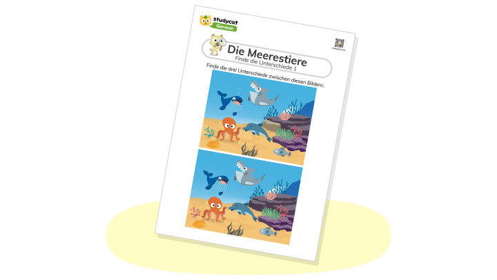 German sea animal spot the difference worksheet #1 | Fun German with ...