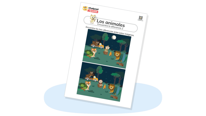 Free Spanish spot the difference worksheet #2 for kids | Learn Spanish ...