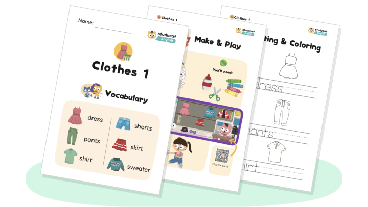 Clothes Vocabulary Downloadable Worksheet | Fun English Activities With ...