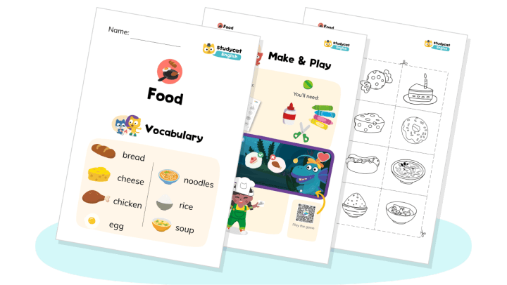 Food Vocabulary Downloadable Worksheet | Fun English Activities With ...