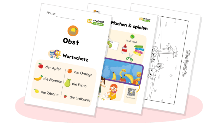 German Fruit Snacks Vocabulary Downloadable Worksheet | Fun German ...