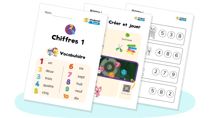 French Numbers 1-10 Downloadable Worksheet | Fun French Activities With ...