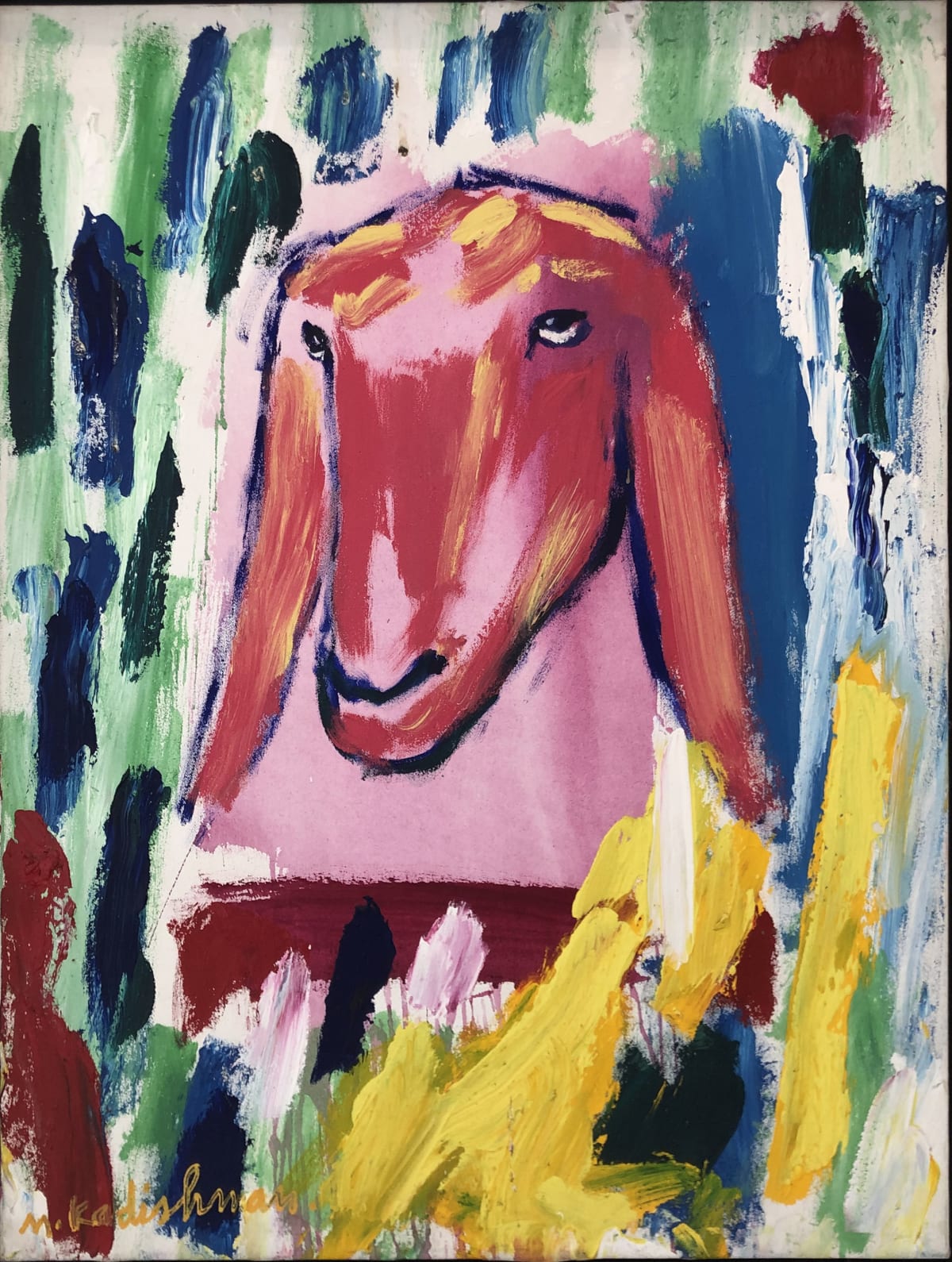 Rainy sheep, 1980 by Menashe Kadishman | Dan Gallery