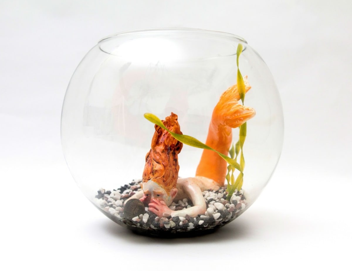 Mermaid whispers to the snail, 2016 by Vered Aharonovitch