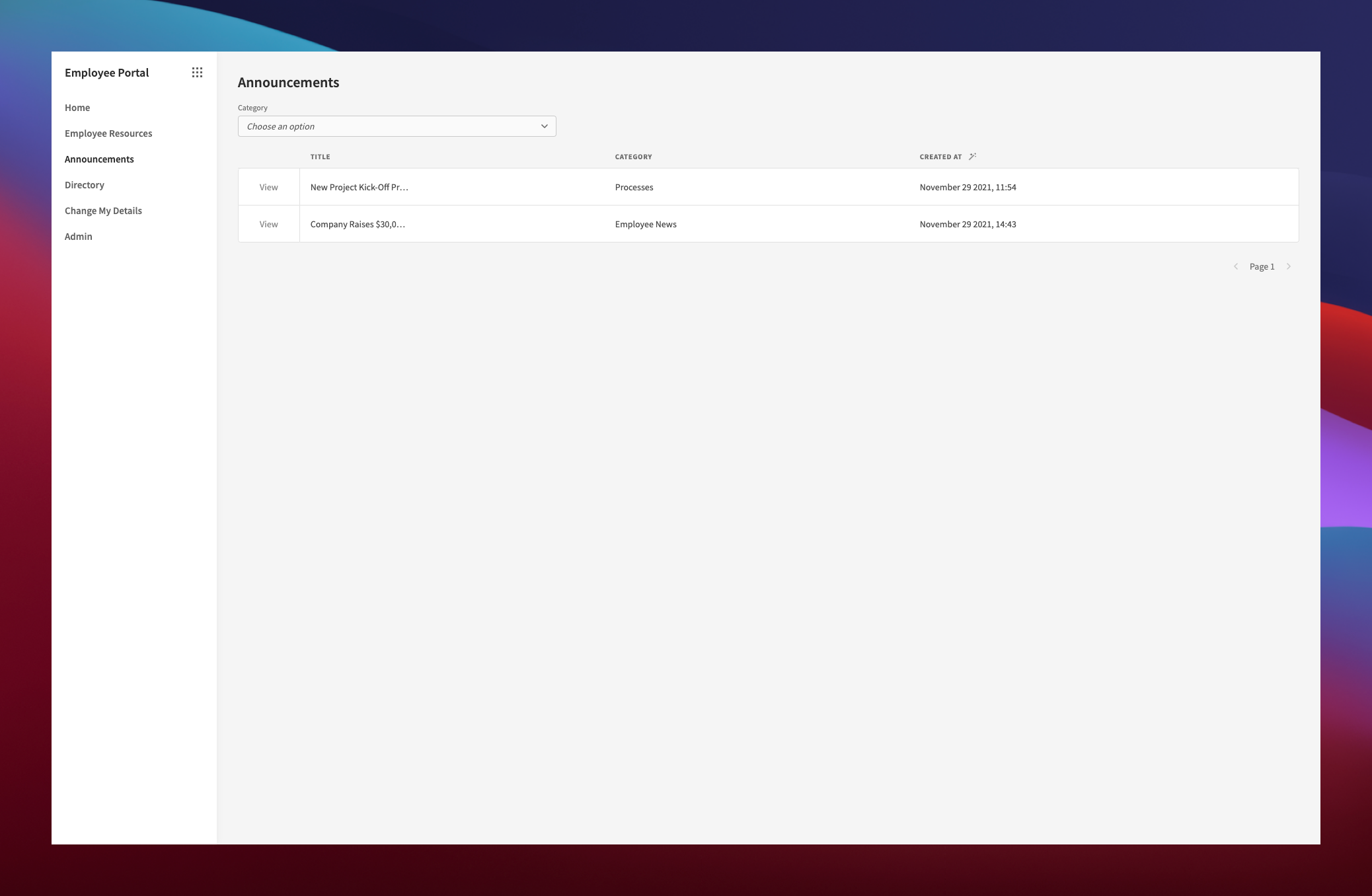 Employee Portal App Template | Budibase | Low-Code Portals