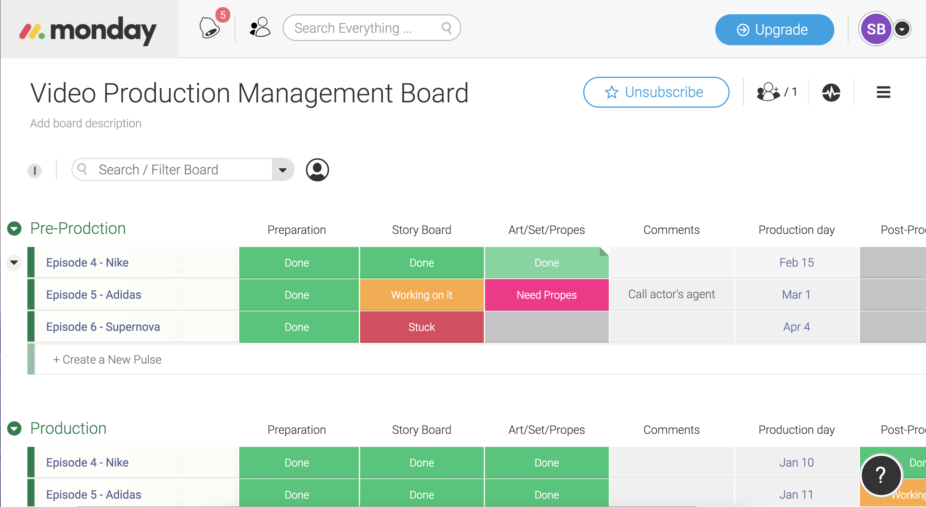 Video Production Management Software - monday.com