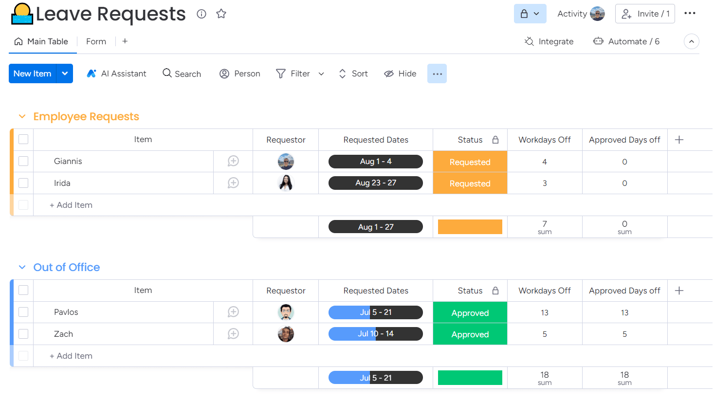 monday Spaces - create, share, and modify workspaces