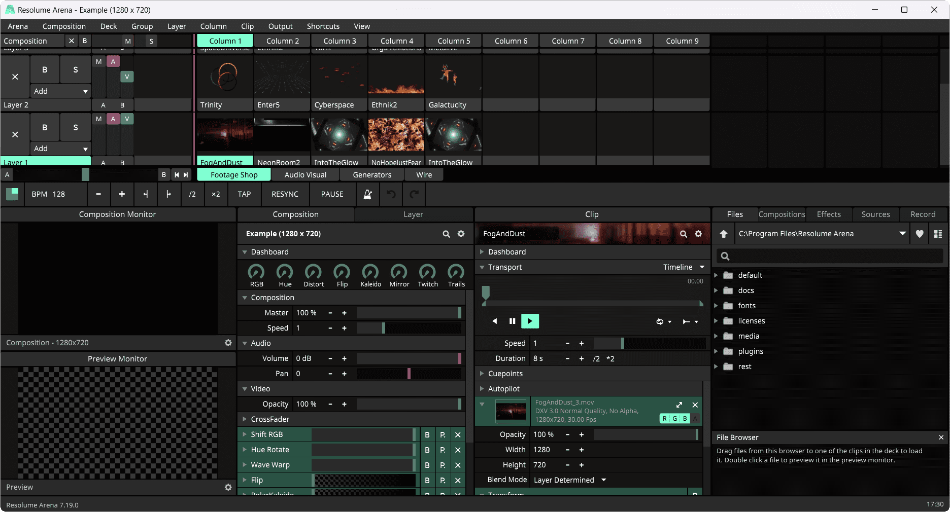 Resolume Arena 7.22.9 | ฟรีถาวร ควบคุมเอฟเฟคภาพฉายบนเวที - Mawto