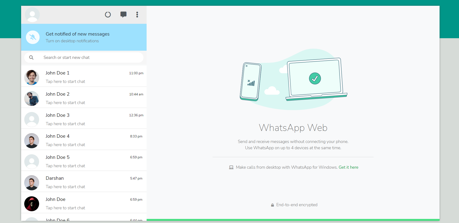 GitHub - darshanahire/Whatapp-clone: An End To End Encrypted messenger application created with ...
