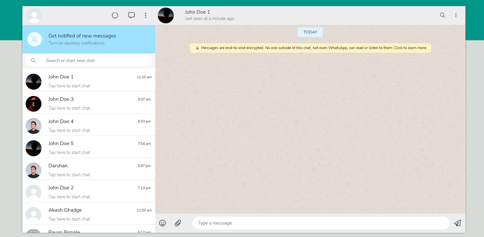 GitHub - darshanahire/Whatapp-clone: An End To End Encrypted messenger application created with ...