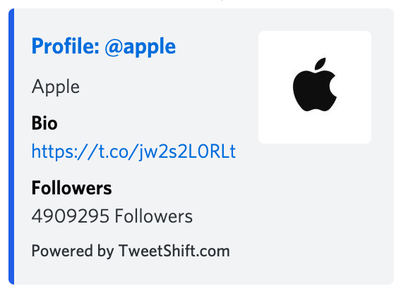 Viewing a Profile - TweetShift Documentation