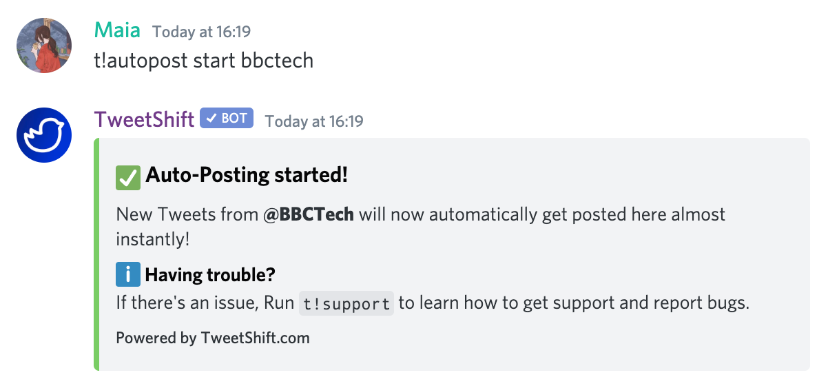 TweetShift - Discord Bots