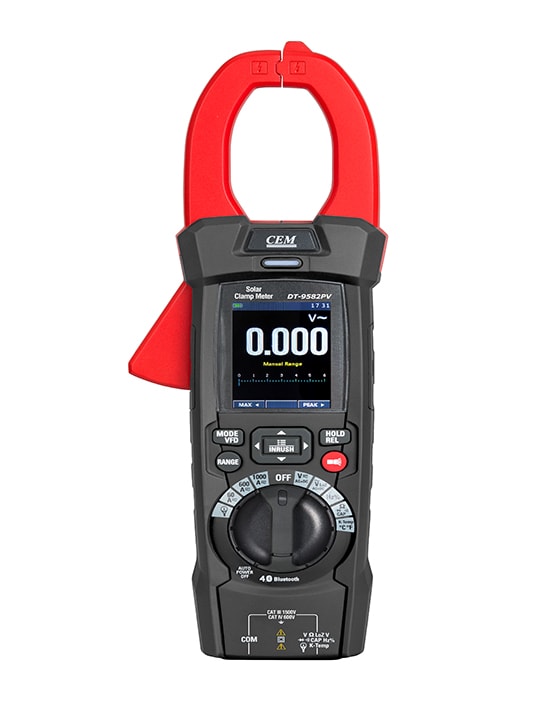 DT-9582PV CATⅢ 1500V Solar PV Clamp Meters with 120x120 InfraRed ...