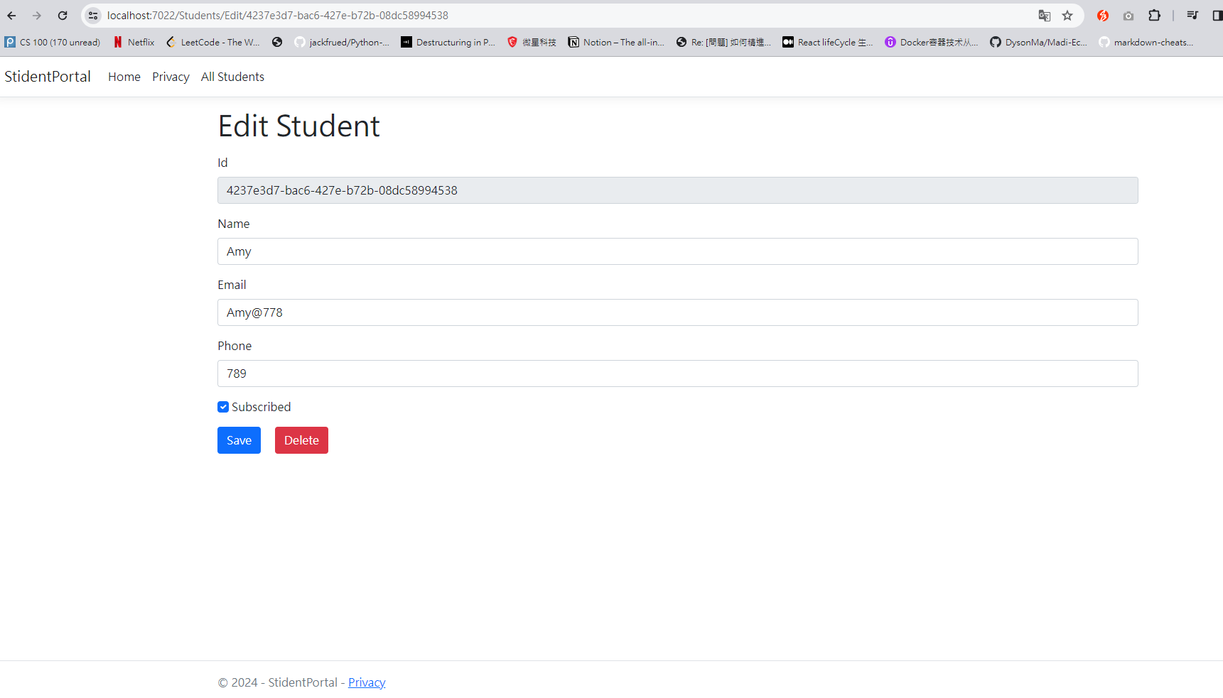 GitHub - d29553883/StudentPortal