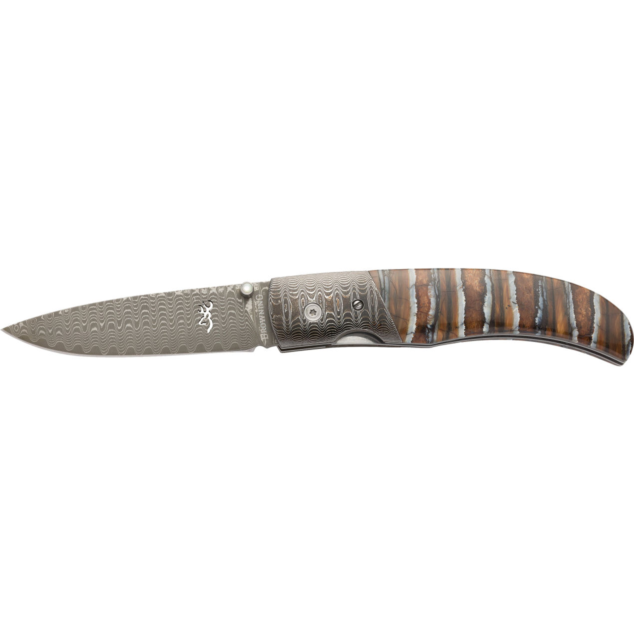 Browning Damascus Mammoth Tooth Knife - Hunting Knives at GunBroker.com ...