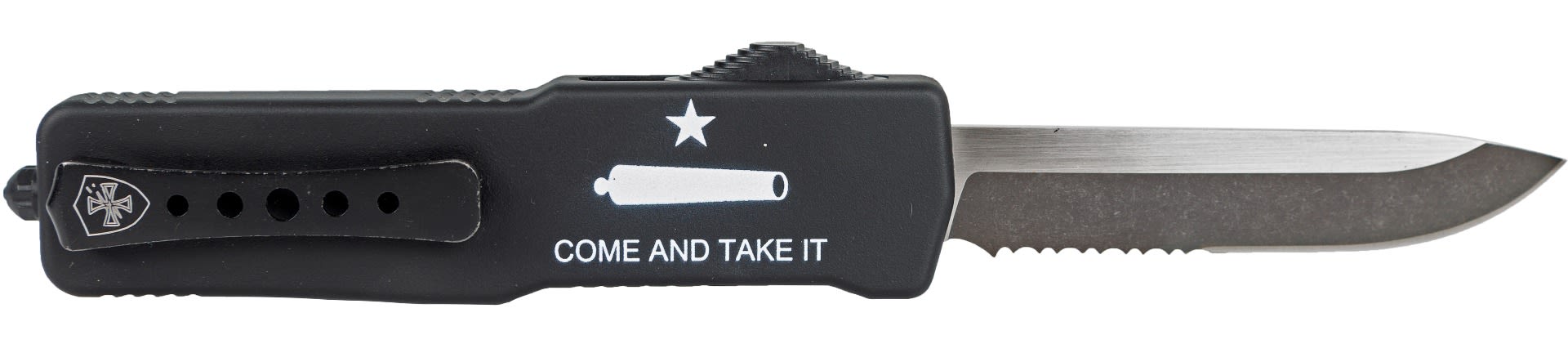 Templar Premium Weighted SZ Come and Take It Drop Point Serrated D2 ...