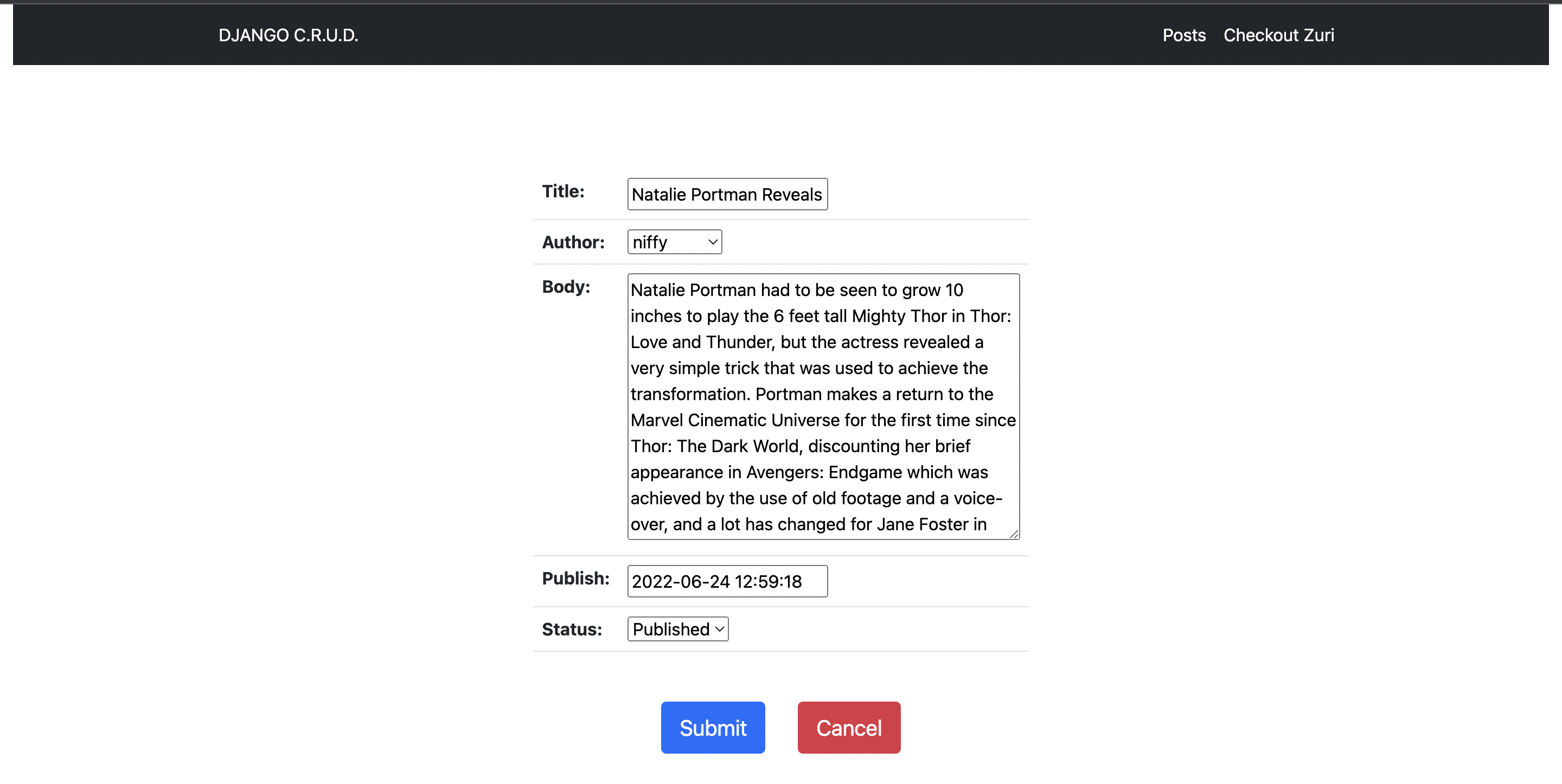 GitHub - Nifilat/Django-CRUD: CRUD Django app using CBV