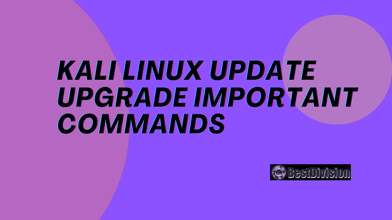 Kali Linux Update Upgrade Important Commands | BestDivision