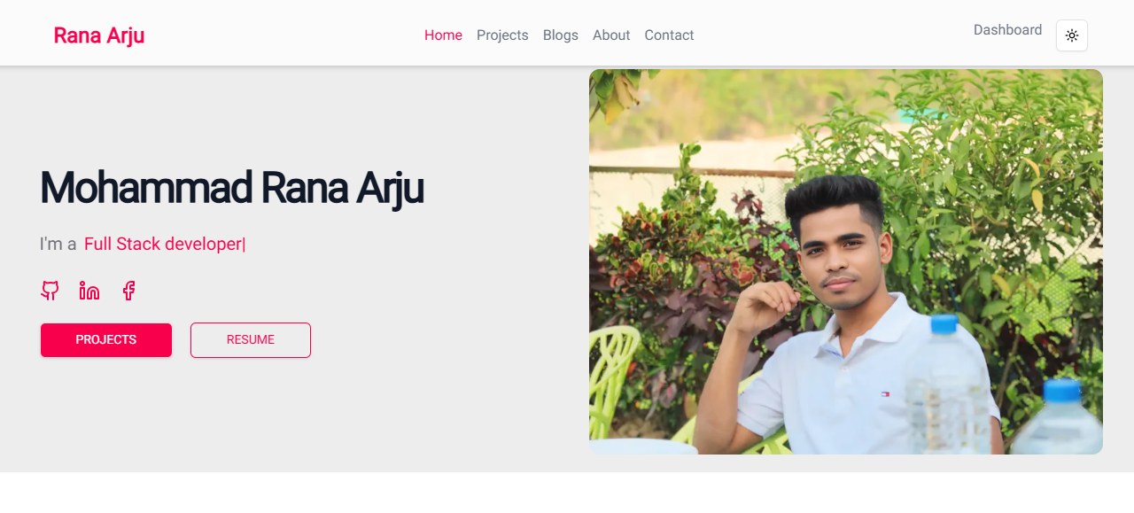 GitHub - rana-arju/dev-portfolio: I built a full-stack portfolio website using the MERN (MongoDB ...