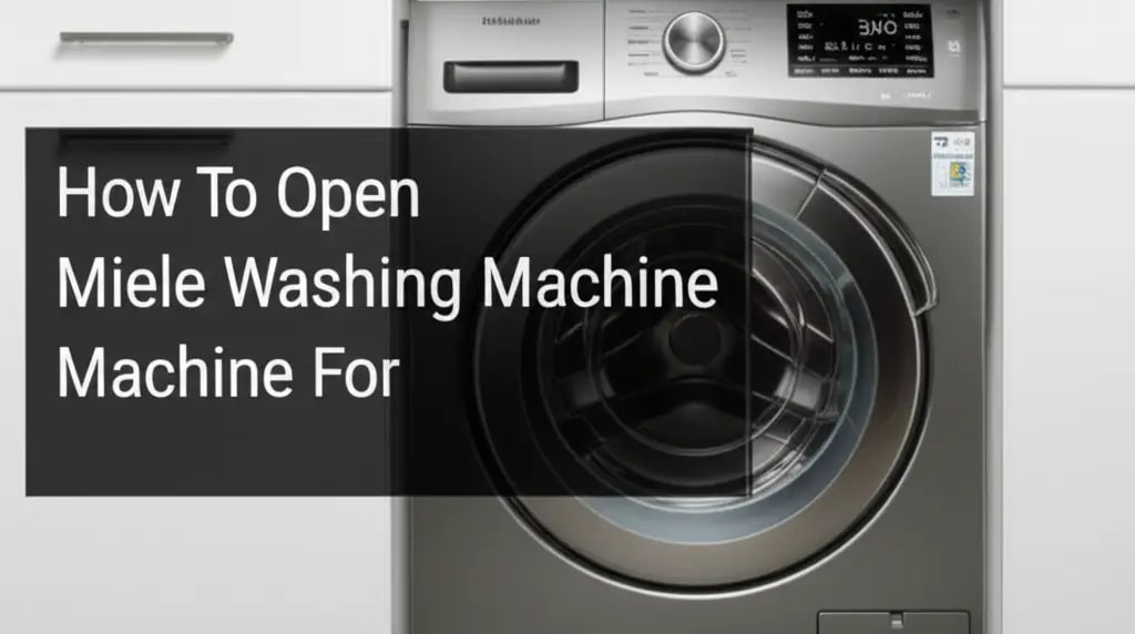 How To Open Miele Washing Machine For Repair — Home Essentials Guide (HEG)