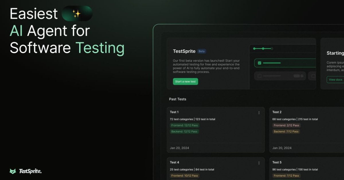 TestSprite - AI Tool