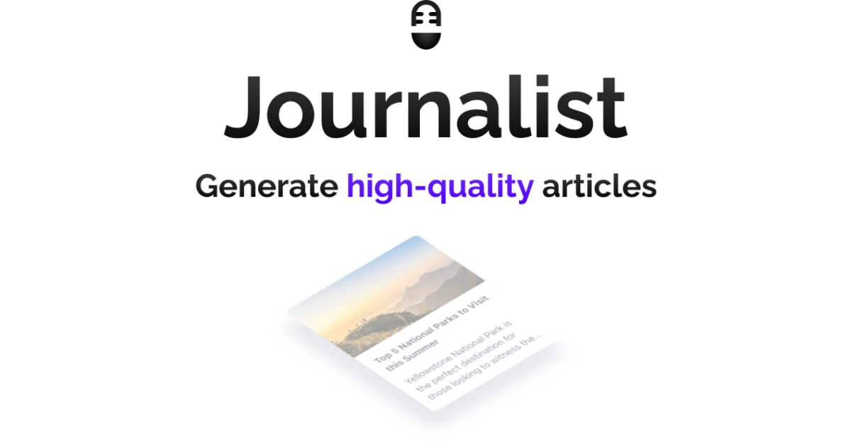 Arvow (previously Journalist AI) - AI Tool