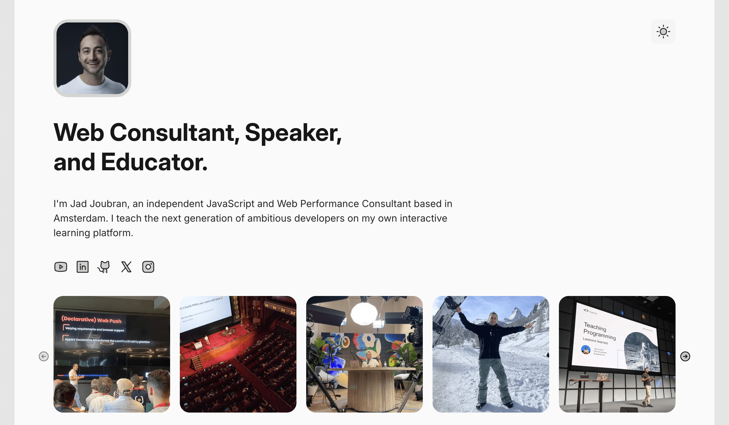 Jad Joubran | Web Consultant, Speaker, and Educator