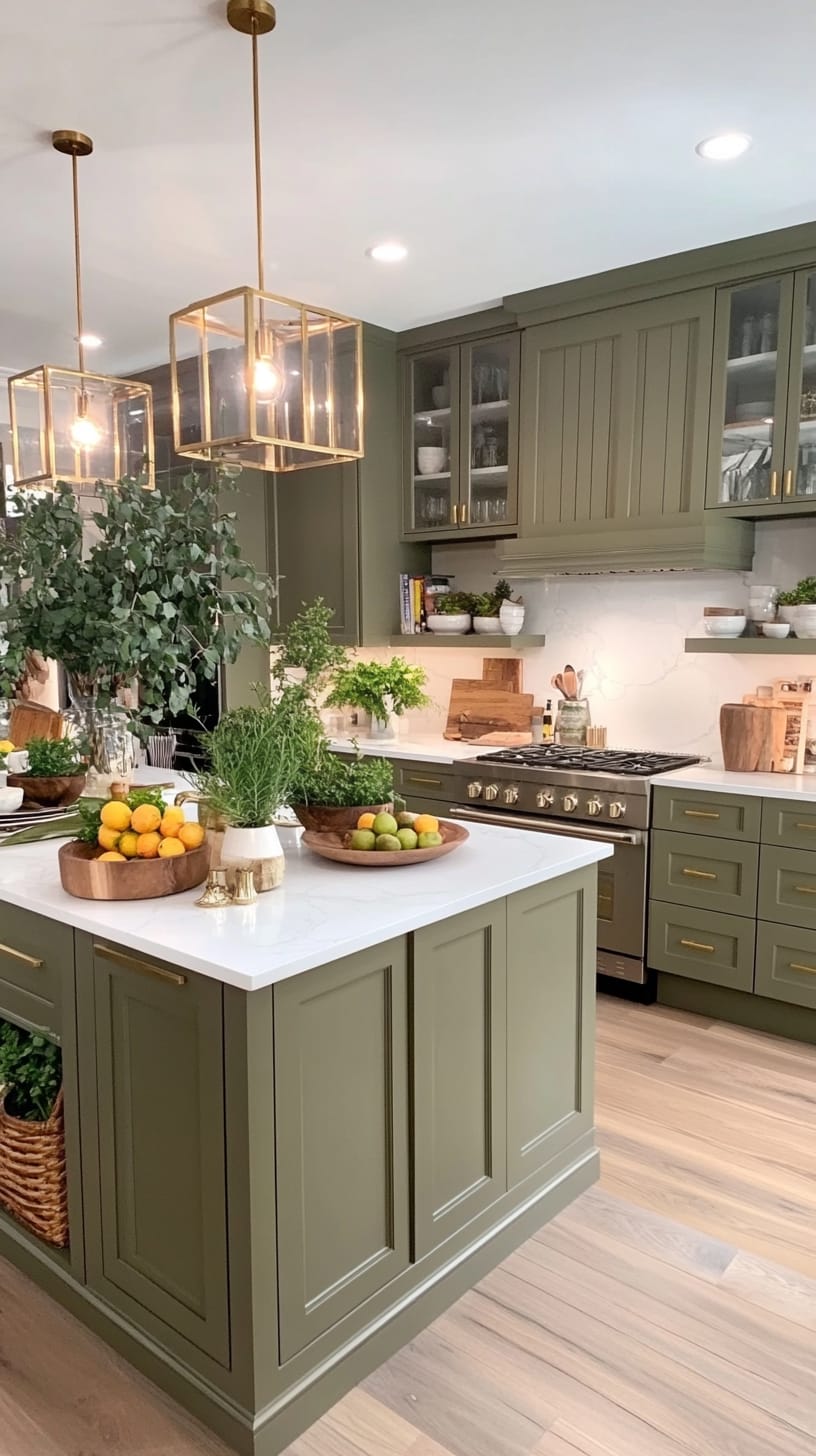 34 Stunning Green Kitchen Cabinets Ideas for a Fresh and Stylish ...