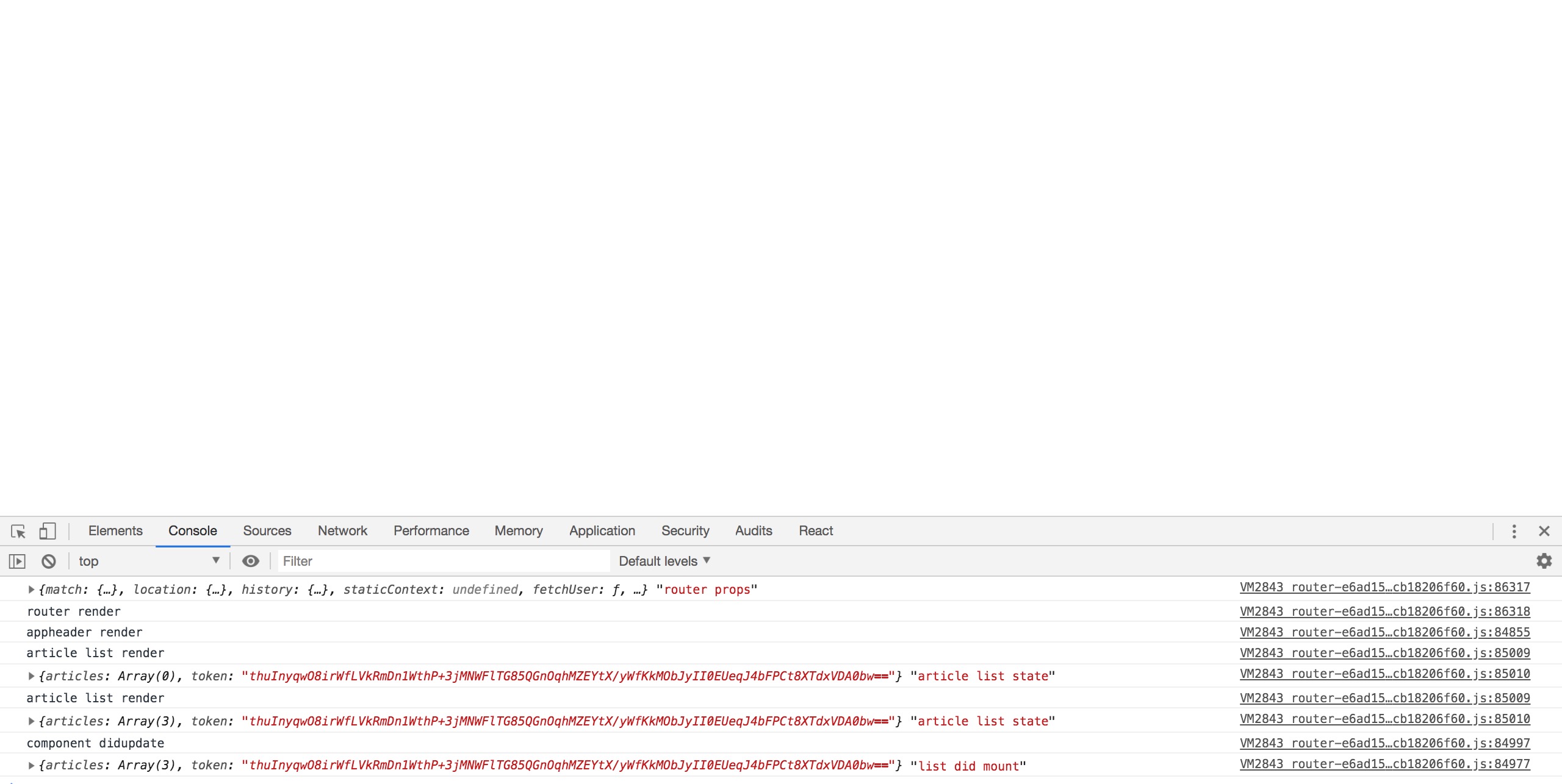 reactjs - Component render() triggered after history.push but page is ...