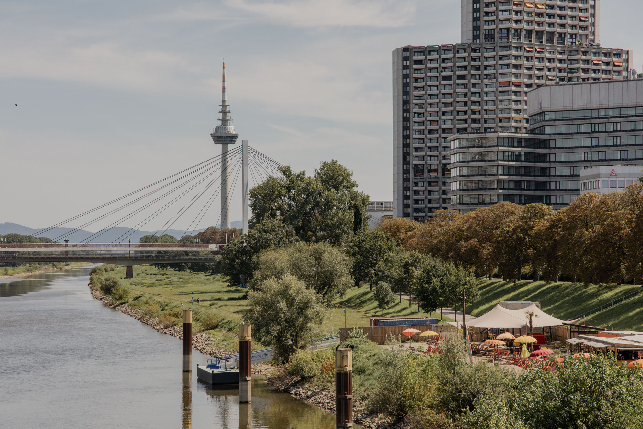 Urban living above the rooftops of Mannheim