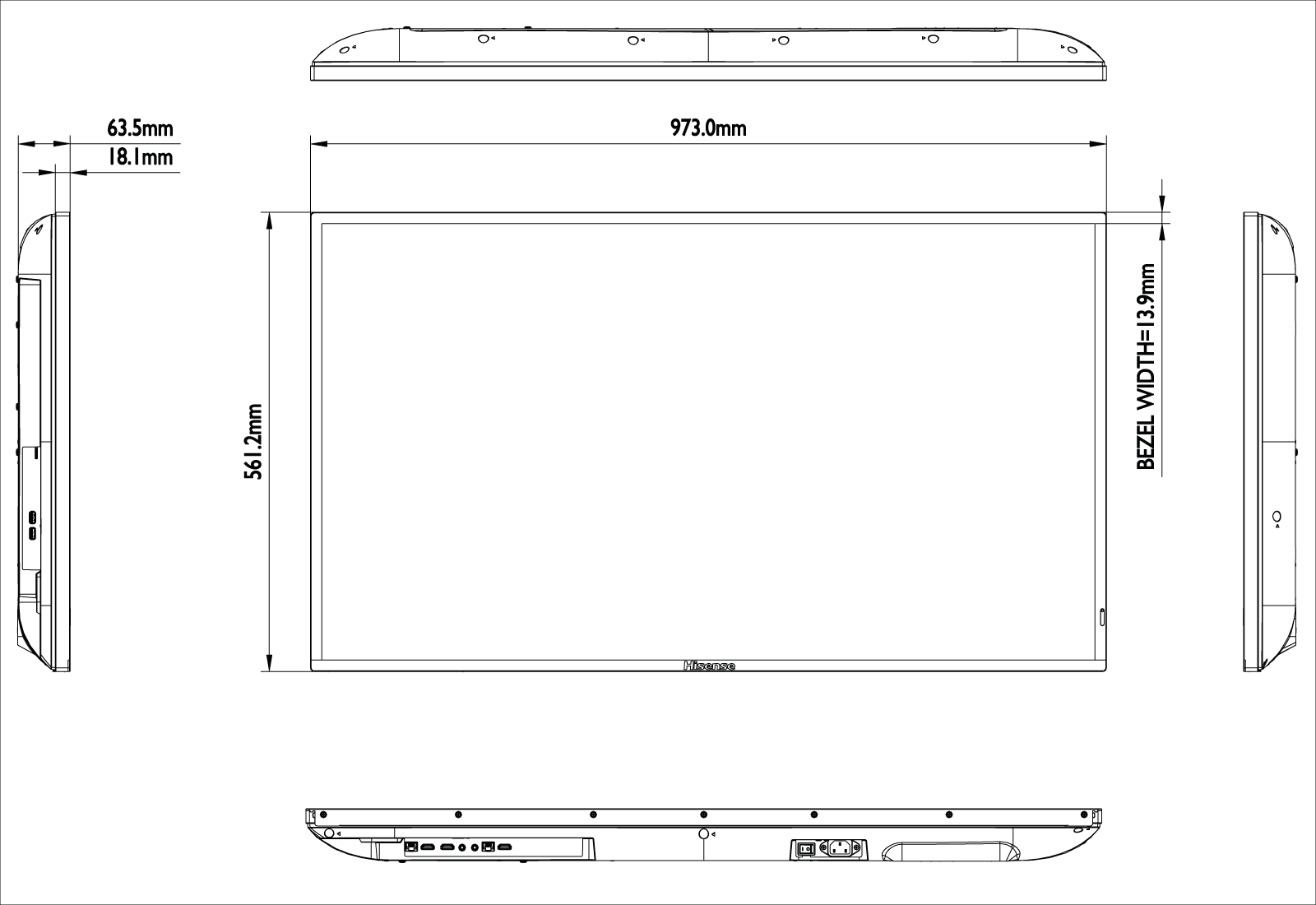 43” 4K UHD Digital Signage Display - 18/7 Operation . Hisense ...