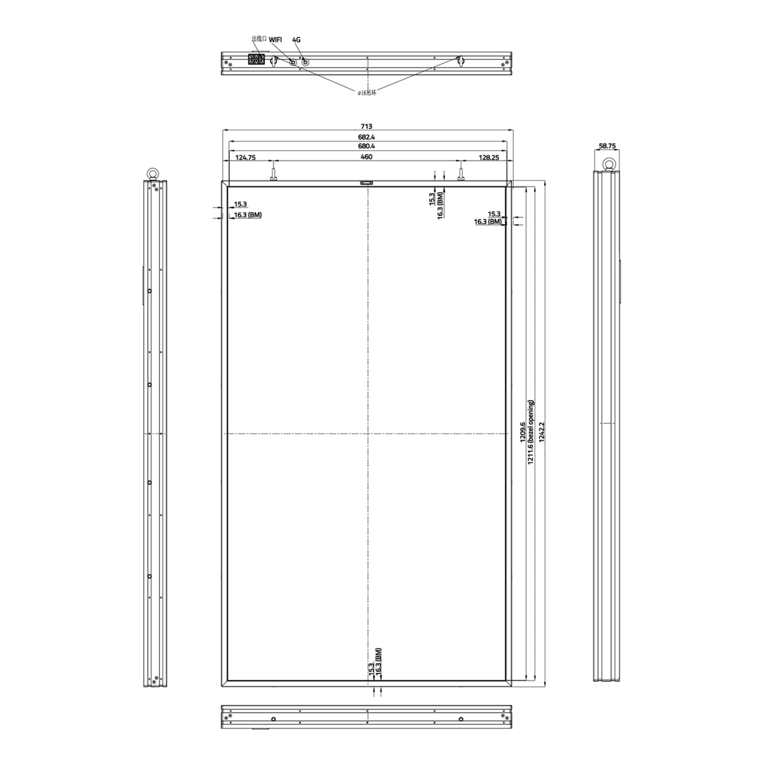 55” Window Facing - High Brightness Display. Hisense Commercial Display
