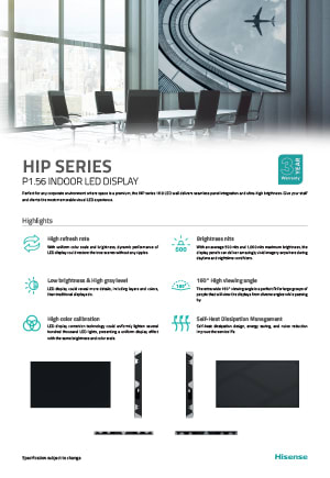 HIP Series - Indoor LED Display. Hisense Commercial Display