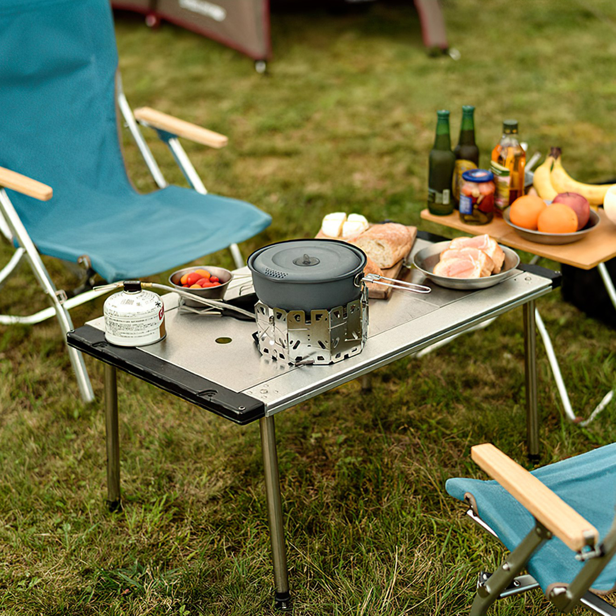 Snowpeak Khung Bàn Cắm Trại Du Lịch Kết Hợp Với Các Sản Phẩm Của Thương Hiệu Igt Iron Grill ...