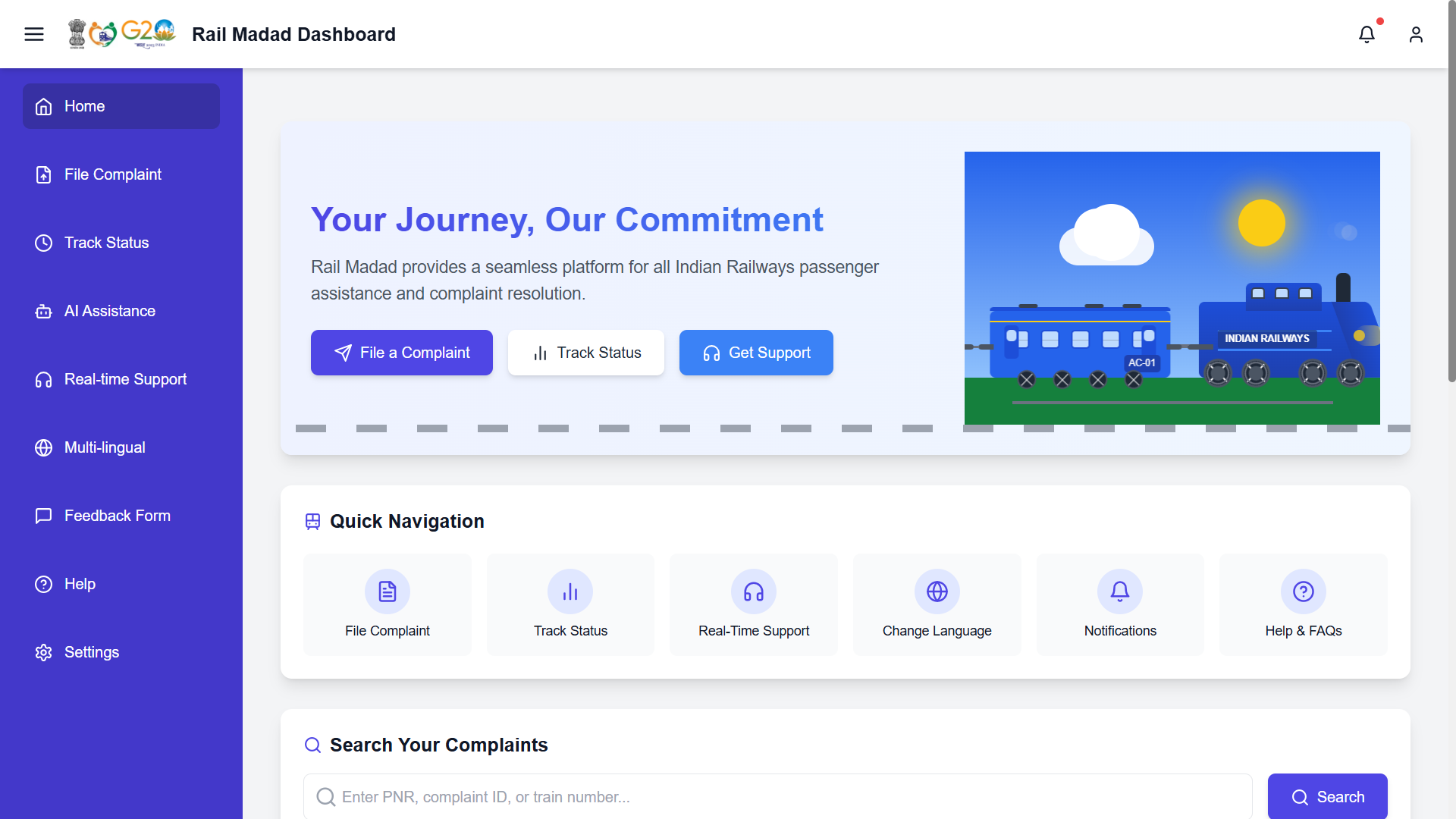 Rail Madad - Complaint Management System