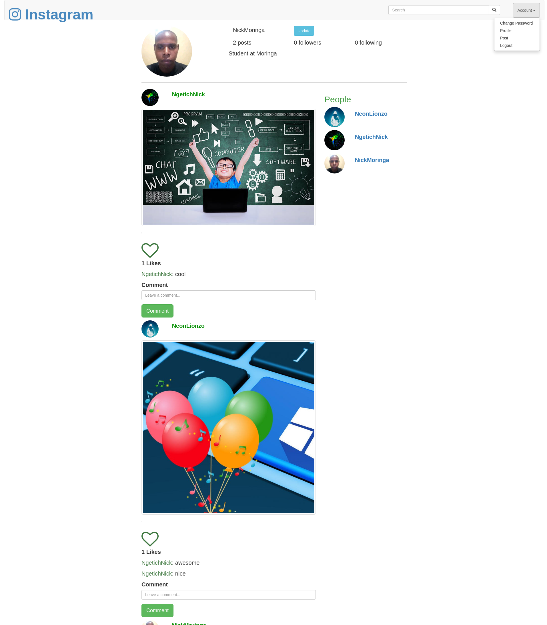 GitHub - ngetichnicholas/Instagram-Replica: This is a Django web ...
