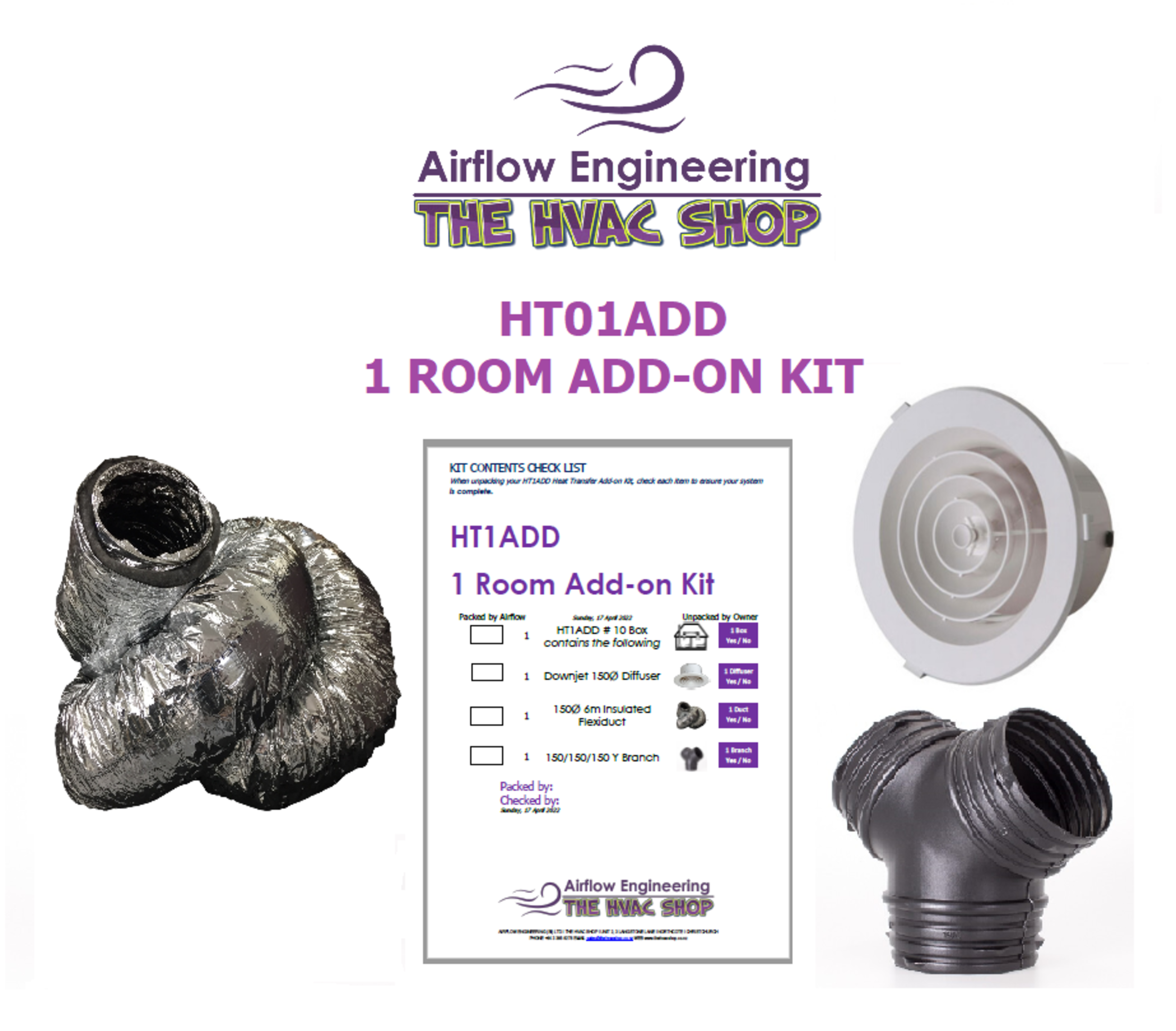 Heat Transfer System One Room Add-On Kit (Heat Transfer Kits) - Airflow ...