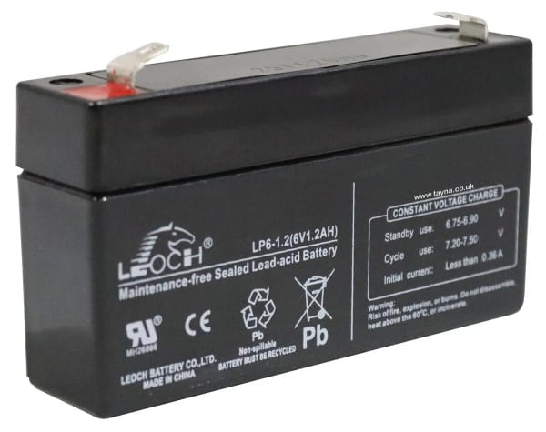 Leoch 6V 1.2Ah LP General Purpose Battery - LP6-1.2 (Search By Brand ...