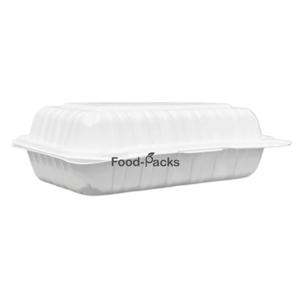 PP Clamshell 9 x 6 x 3 Vented 环保胶餐盒 (带透气孔) (Clamshell Plastic 塑胶连盖盒 ...