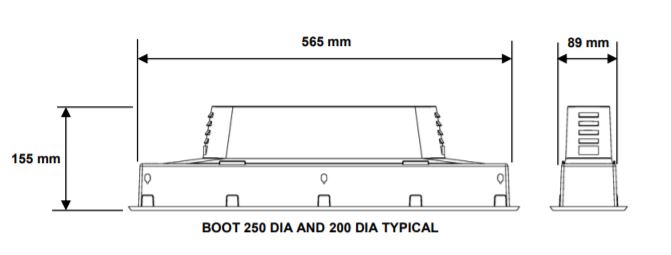 Baby Linear Boot 200ø Spigot (Linear) - Airflow - The HVAC Shop