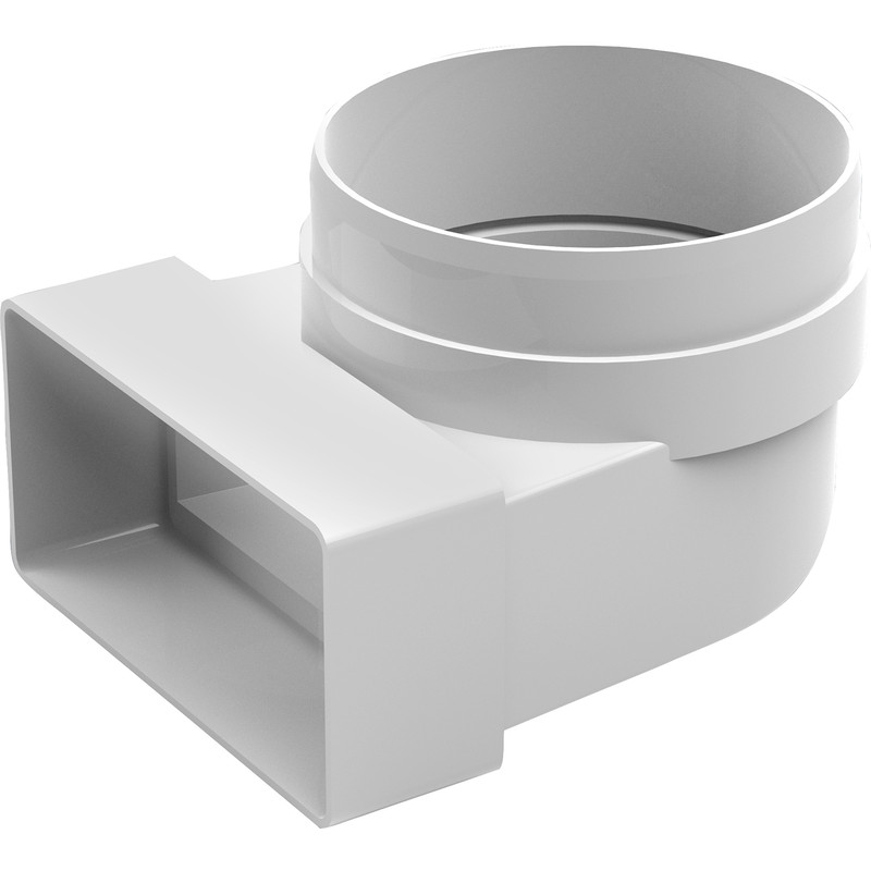 Flat Channel Elbow Bend 110 x 54 100mm (M) (Low Profile Duct) - Airflow - The HVAC Shop