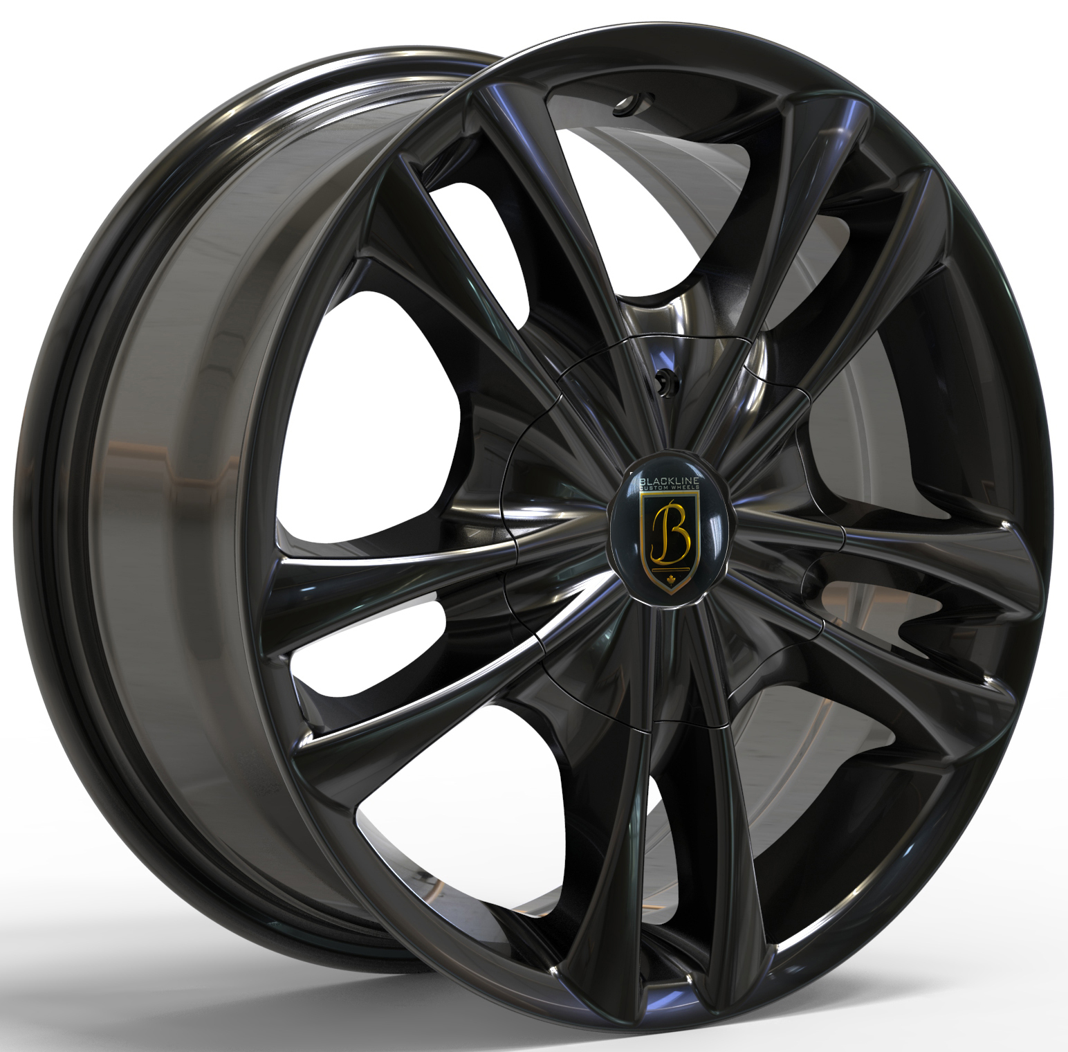 15" ALPINE (5x100/5x114.3 6.5Jx15 ET40, CB73.1, Gloss Black) [5x4/5x4.5 ...