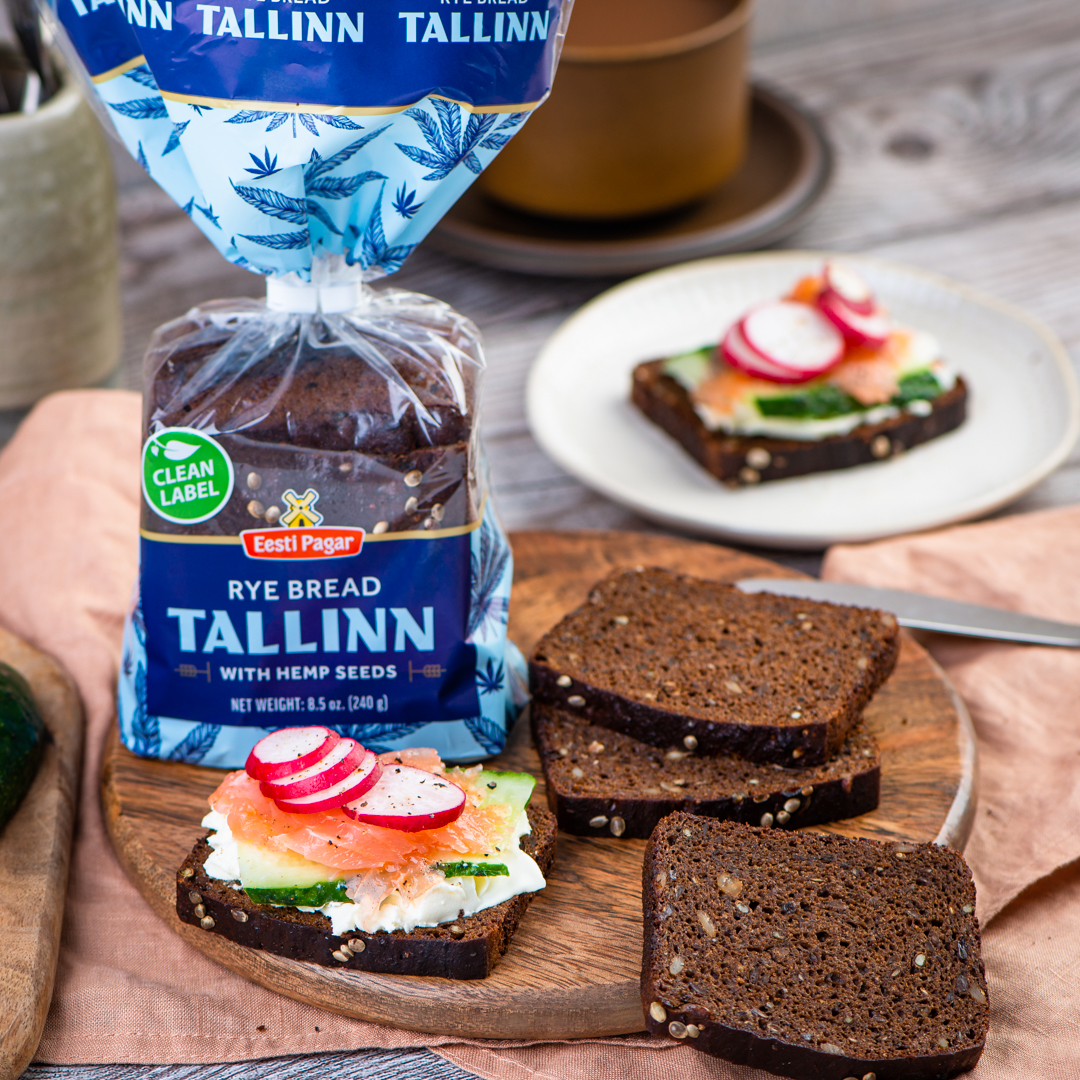 Tallinn Rye bread with hemp seeds 240g / pre-sliced x 24 (Rye breads ...