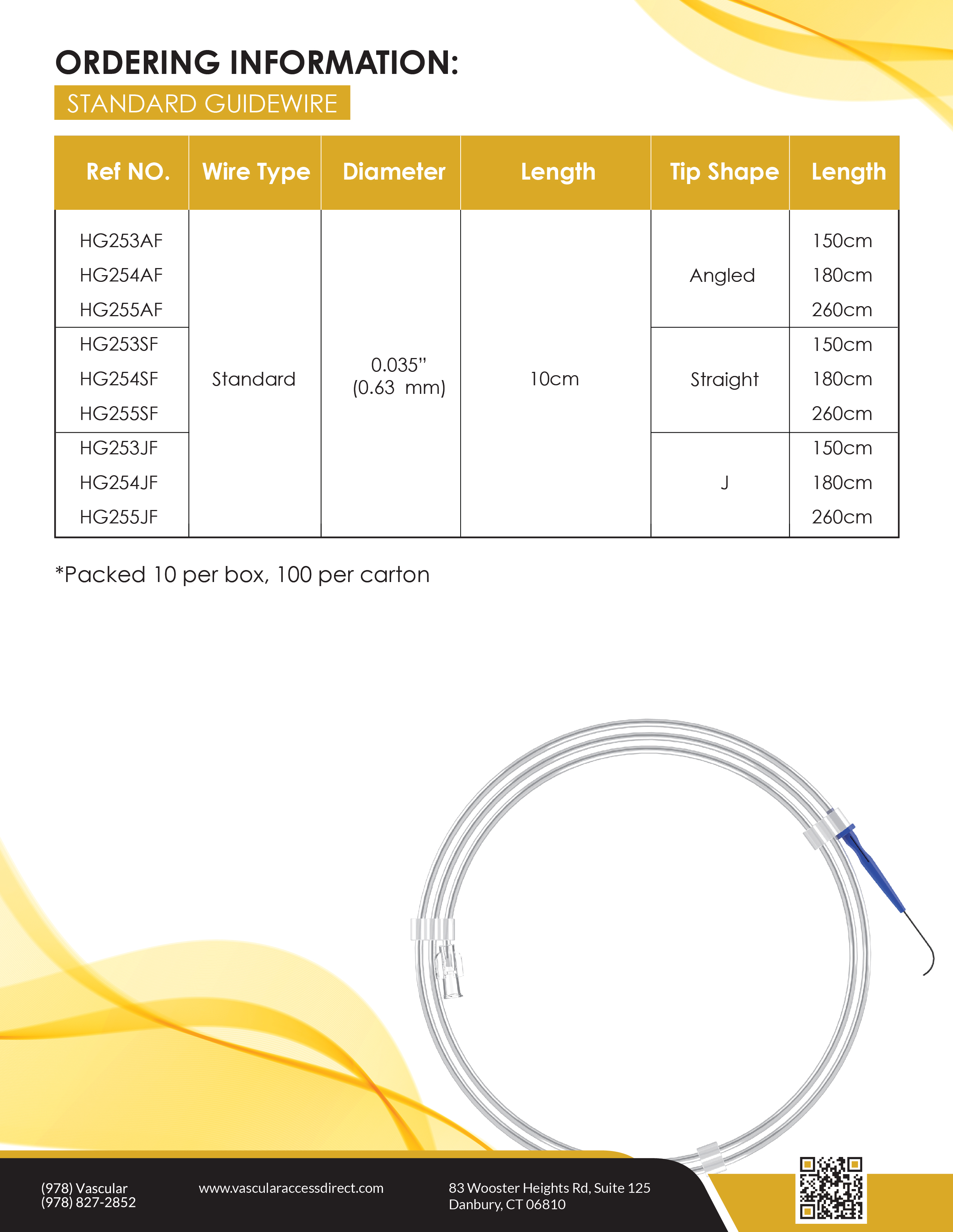 INT Falcon .035 Nitinol Hydrophilic Guide Wire - Vascular Access Direct