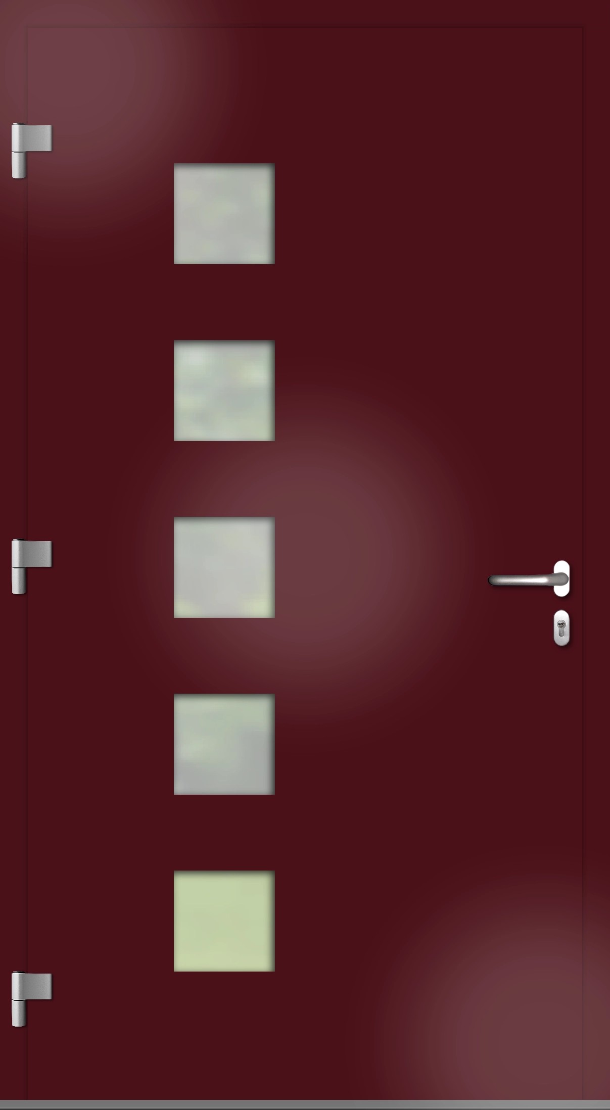 48x87 A12 Arcade overlay wine red left inswing with fingerprint scanner ...